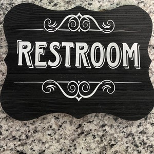 RESTROOM Sign Art SVG Design Restroom SVG Dxf Eps Restroom Sign Cut ...