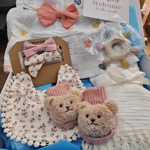 Baby Gift Box, Baby Shower Gift Box, Baby Gift Box Set, Baby Girl ...