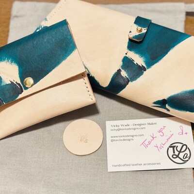 Personalised Natural Leather Clutch Bag, Hidden Message Clutch Bag ...