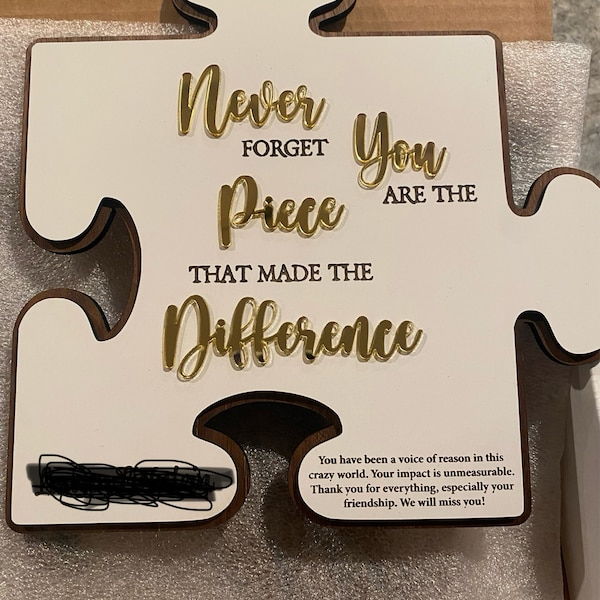 Personalized Retirement Puzzle Piece Gift: Engraved Farewell Present - Etsy