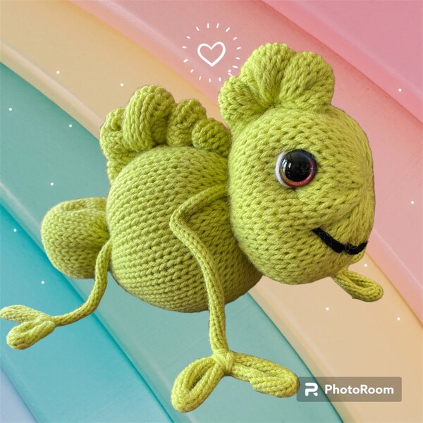 Coco Chameleon Knitting Machine Pattern: Stuffed Lizard Gecko (PDF ...