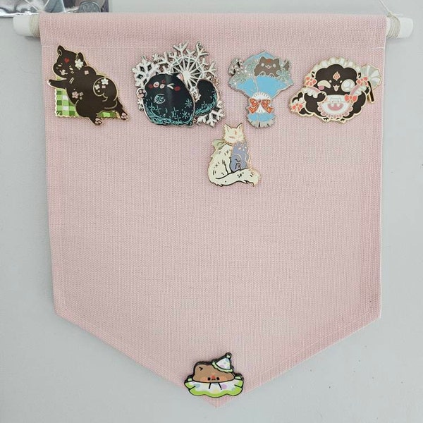 Large Long Pin Banner Enamel Pin Display Pick Your Color - Etsy