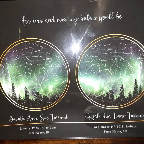 3 Location Star Map, Personalized Mothers Day Gift, Gift for Mom ...