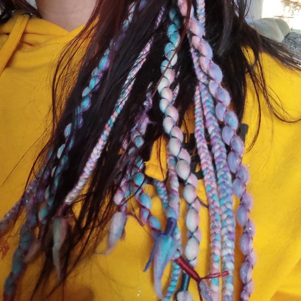 Unicorn Wool Dreads, Braids, Multi Color - Etsy