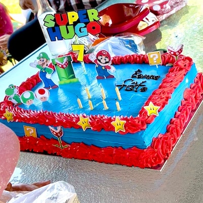 Printable Super Mario Cake Topper Super Mario Birthday Cake - Etsy