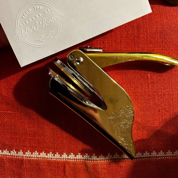 Custom Book Embosser/personalized Embosser Stamp/personalized From the ...