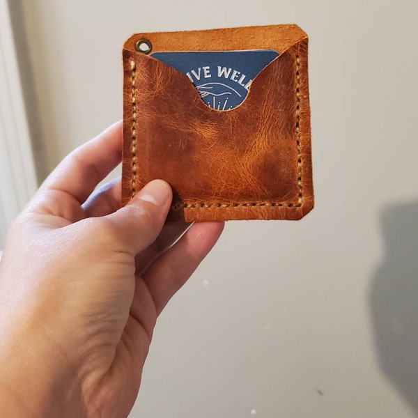 Leather Handmade Square Business Card Holder - Etsy