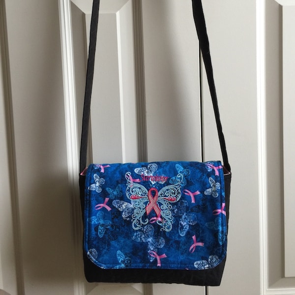 Survivor Breast Cancer Butterfly With Wings Machine Filled Embroidery ...