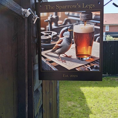 Premium Personalised Hanging Pub Sign for Home Bar or Man Cave - Etsy UK