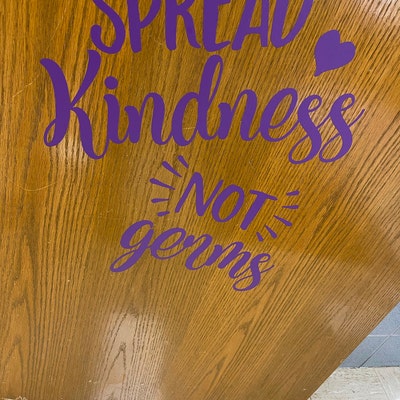 Spread Kindness Not Germs Decal, School Nurse Decor, Nurse Clinic Wall ...