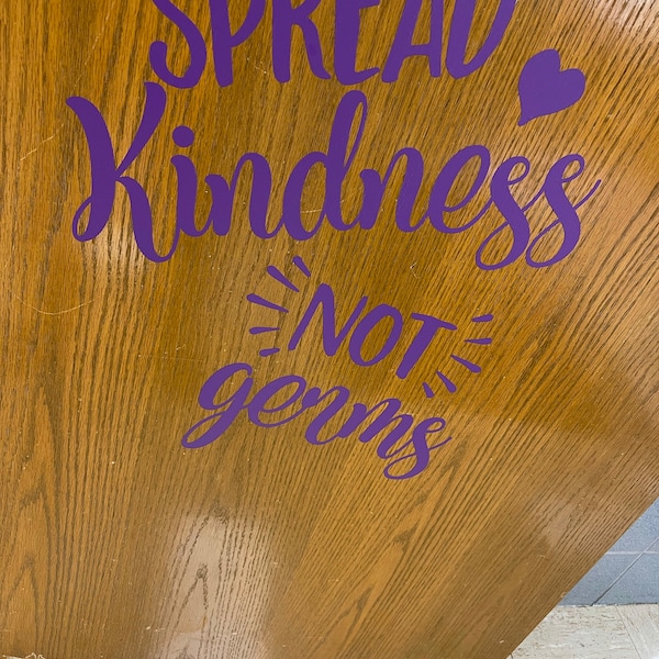 Spread Kindness Not Germs Decal, School Nurse Decor, Nurse Clinic Wall ...