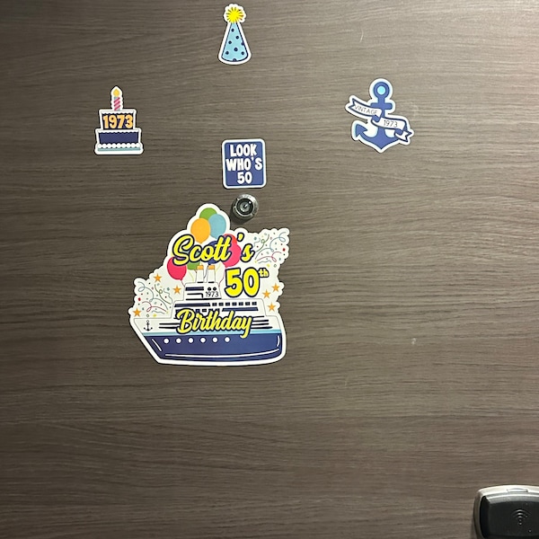 Personalized 50th Birthday Cruise Door Magnets Decoration/happy ...