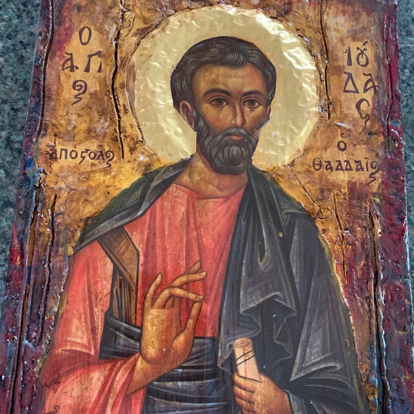 Saint Jude Ioudas Judas Thaddaeus-greek Orthodox Icons on Wood - Etsy