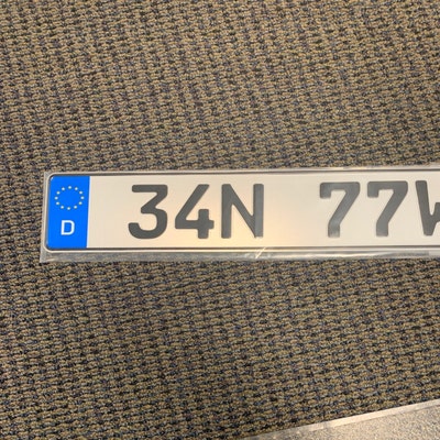Custom European German License Plate and Frame - Etsy