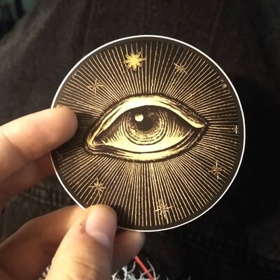 Golden Eye Vinyl Sticker All Seeing Eye Vinyl Sticker Celestial Sticker ...