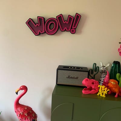 3D Retro Pop Art Sign, Unique Freestanding Desk Modern Pop Art Decor ...