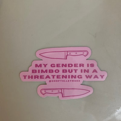 LGBT Sticker, Knife Vinyl Sticker, Bimbo Sticker, Hot Pink Sticker ...