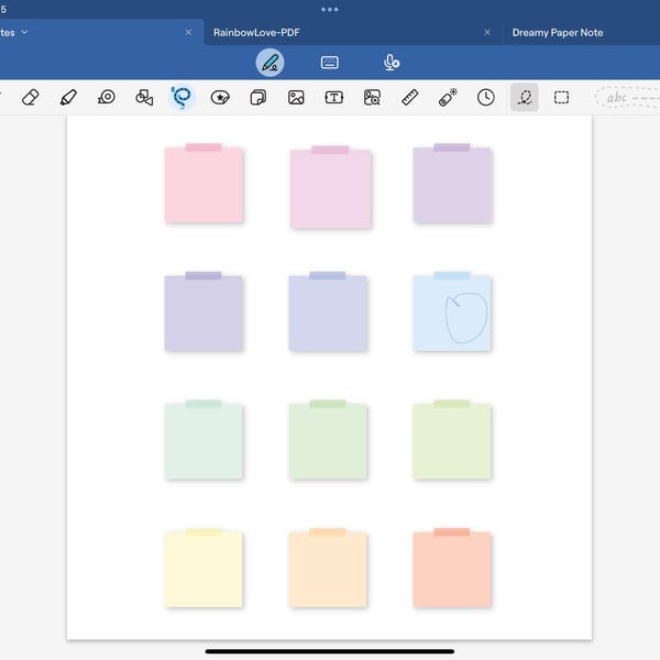 Pastel Digital Paper, Multi-colored, College Ruled, Lined Paper ...