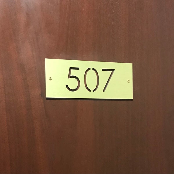 Apartment Numbers. Hotel Room Numbers. 2" X 5" Aluminum Door Number ...