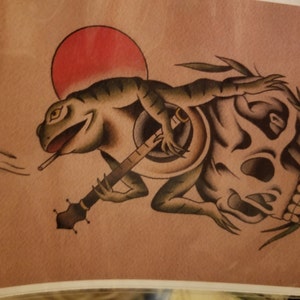 Reaper American Traditional Tattoo Flash Print - Etsy