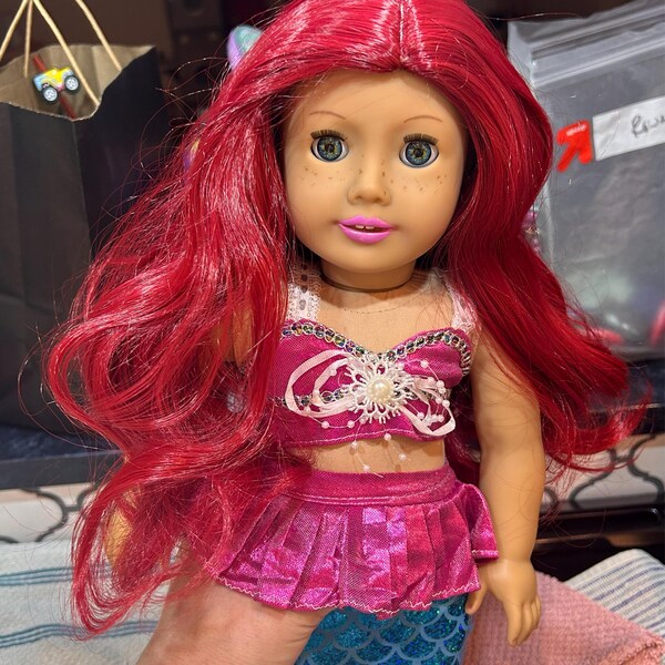 Custom Doll Wig for Minifee 1/4 BJD Dolls tan Caps 6-7 Head Size of Bjd ...