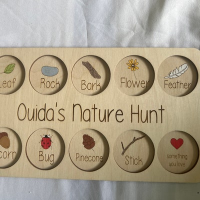 Nature Hunt Board Montessori Scavenger Hunt Personalized Nature ...