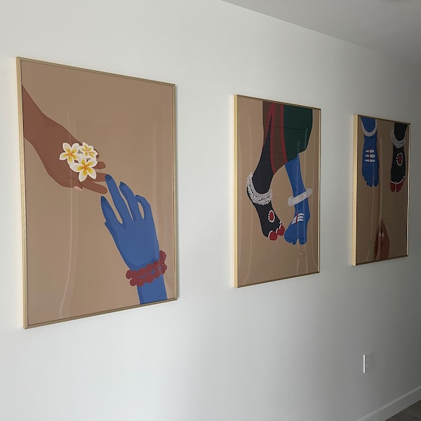 Set of 3 Kali & Shiva Dancing Feet Wall Art, Shiva Shakti Print ...