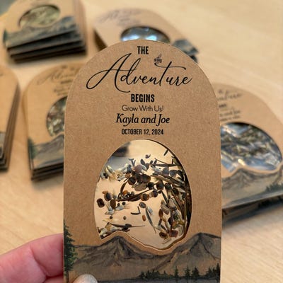 SEED PACKET FAVORS Let Love Grow Wedding Wildflowers Personalized Eco ...