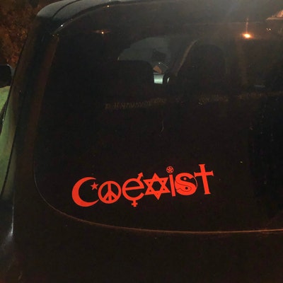 Coexist Vinyl Decal Car Window, Mirror, Bumper, Laptop, Cornhole ...