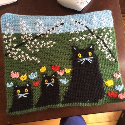 Maud Lewis Crochet Sweater Pattern Collection oxen in Spring, Three ...