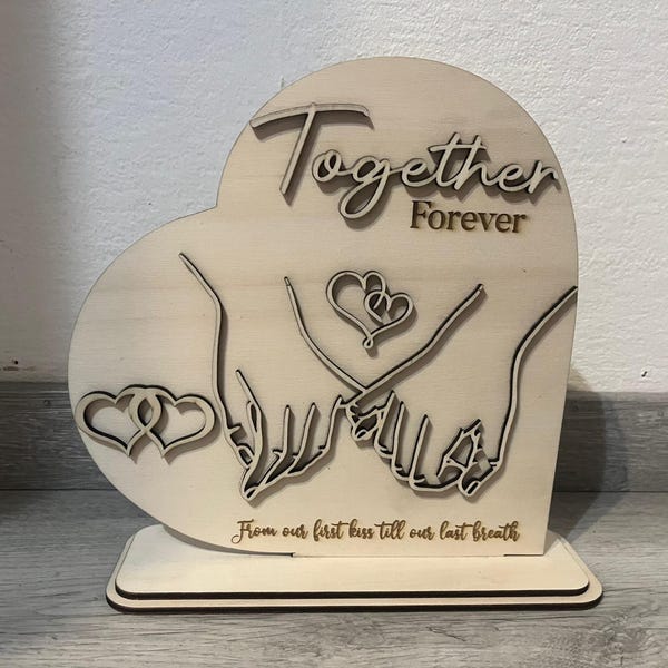 Personalized Couple Hands Together Forever Sign SVG, Gift for Couple ...