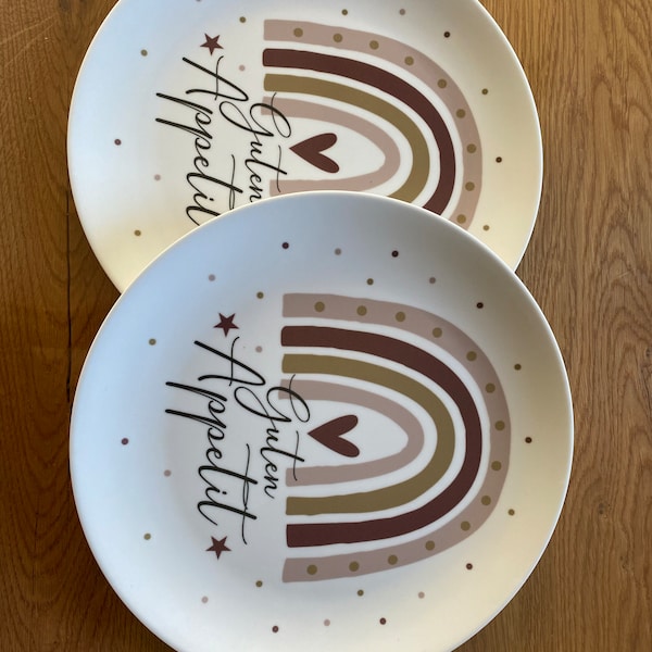 Kindergeschirr, personalisiert, Dschungeltiere, Kinderteller mit Namen, Taufgeschenk, Geschenk ...