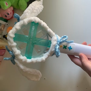 Engenebong, Pink Bunny Enhyphen Crochet Fluffy Lightstick Cover - Etsy