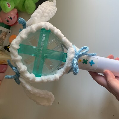 Engenebong, Pink Bunny Enhyphen Crochet Fluffy Lightstick Cover - Etsy