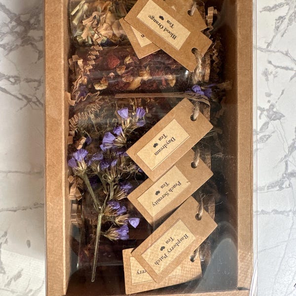 Loose Leaf Tea Sampler Gift Box: Fruity Herbal Tea Set - Etsy