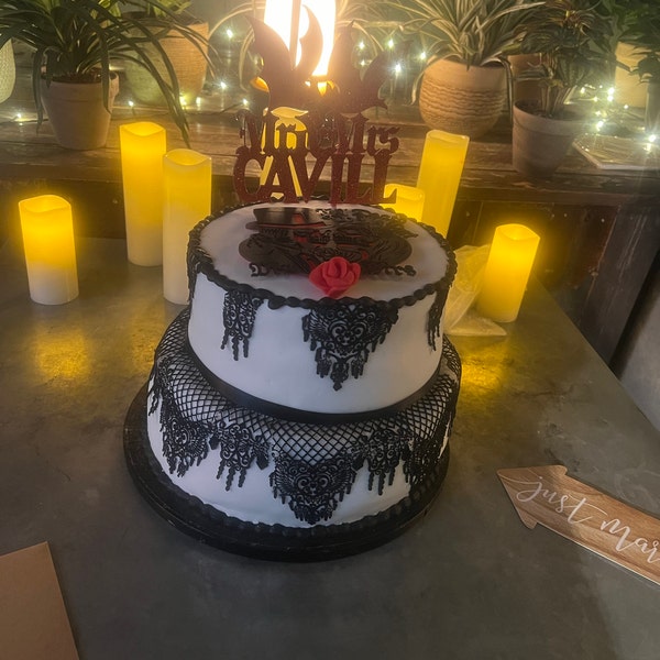 3 X Simply Heaven Edible Ready Made Cake Lace Made From Mat 73, Total ...