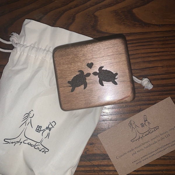 Engagement Ring Box - Sea Turtle Box - Custom Ring Box - Sea Turtle ...