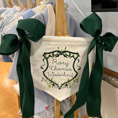 Monogrammed Flower and Bow Burp Cloth or Bib - Etsy