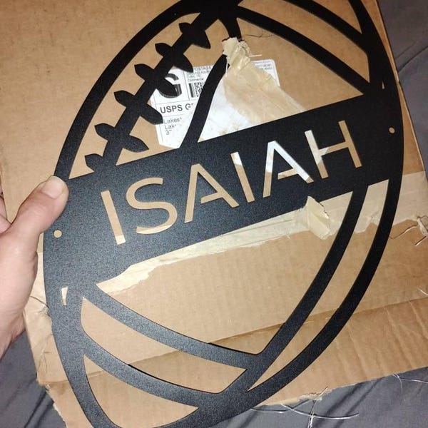 Personalized USA Football Metal Wall Art, Football Sign, Football Name ...