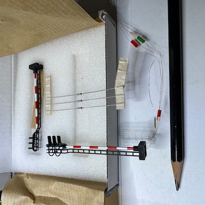 Traffic Light Signal H0 1:87 LED Diorama Layout Train Walk Crossing ...