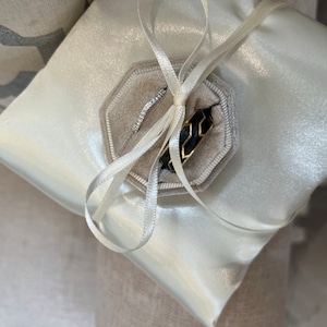 Small Ring Pillow, Ivory Satin Engagement Ring Pillow, Mini Ring Bearer ...