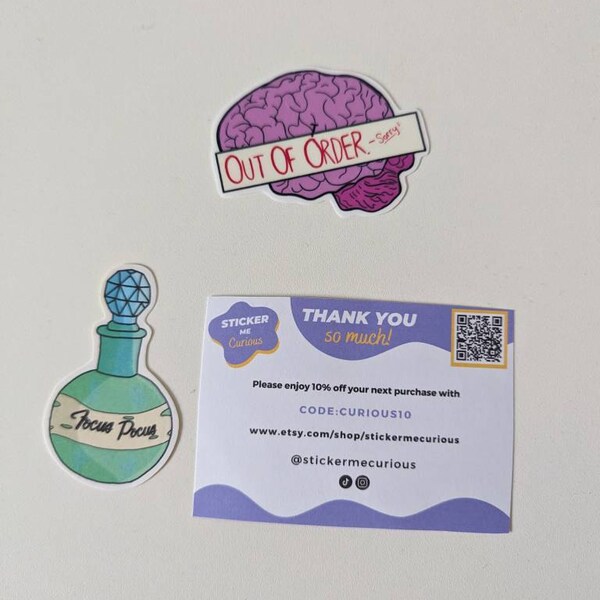 Brain Out of Order Sticker, Mental Health, ADHD, Neurodivergent ...