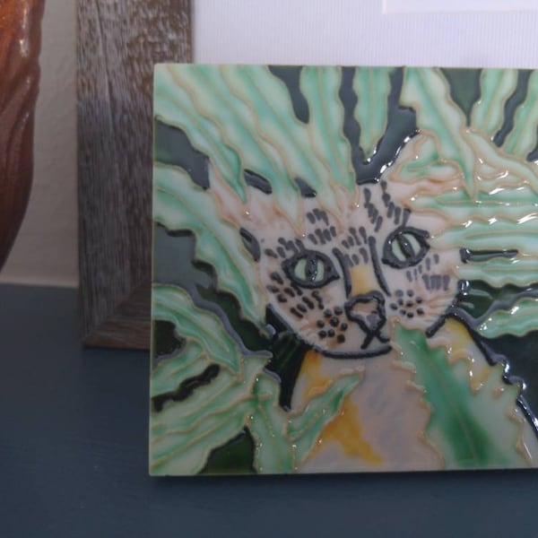 Blueberries Hand Painted Ceramic Art Tile 8 X 8 Inches With Easel Back ...