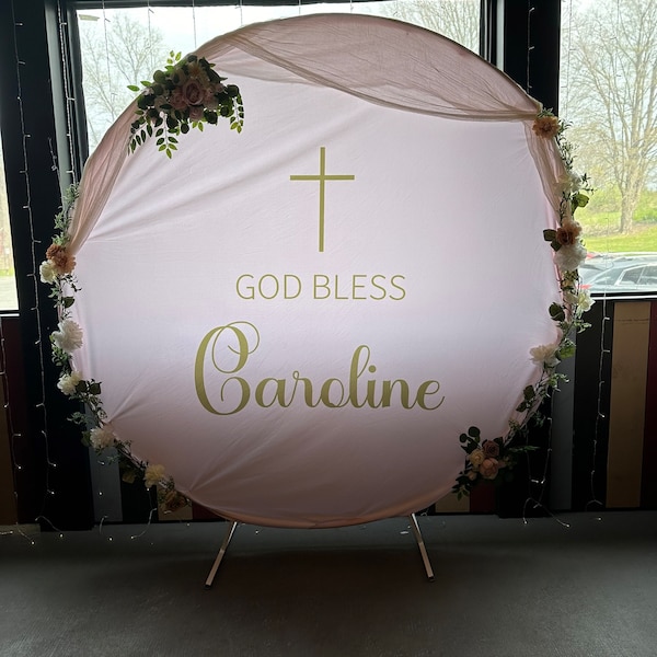 Custom Picture Round Backdrop Birthday Wedding Circle Cover ...