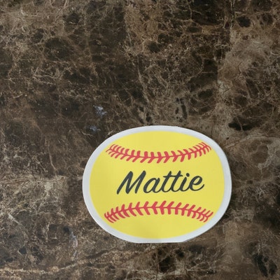 Softball Sticker, Car Window Decal, Softball Team Gift, Personalized ...