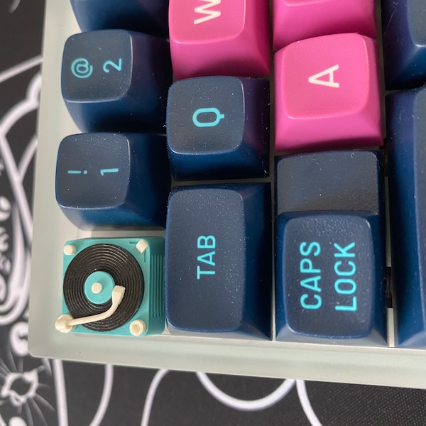 Handmade Record Player Keycap - Artisan Keycaps for Cherry MX Keycap ...