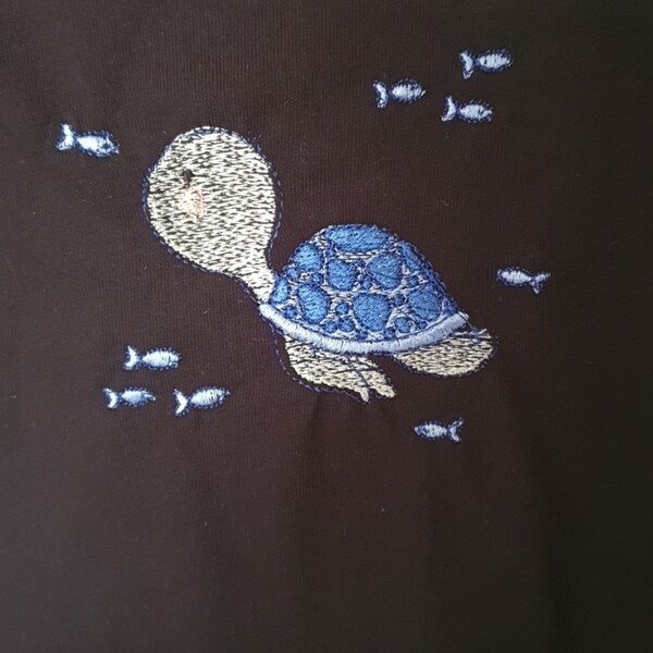 Turtle Embroidery Design - Ocean Animal Embroidery Designs Machine ...