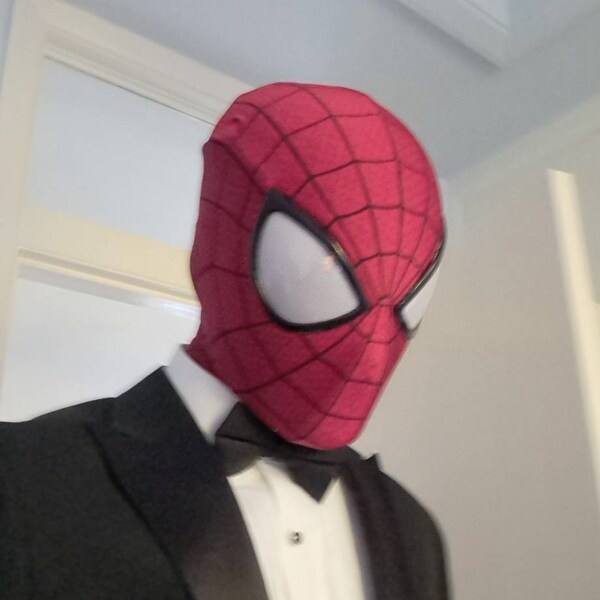 Black Spiderman Mask,tobey Maguire Spiderman Mask With Faceshell Lenses ...