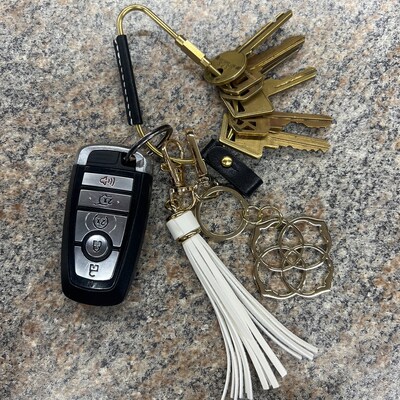 Carabiner Keychain Brass Key Ring Keychain for Women, Brass Carabiner ...