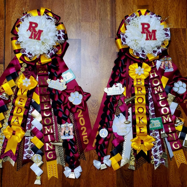 Royal Blue Double Homecoming Mum / Custom Made Double Homecoming Mum ...